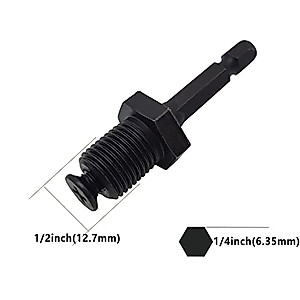 PATUOPRO 1.5-13mm Keyless Drill Chuck Metal Heavy Duty 1/2''-20UNF with SDS-Plus Shank 1/4" Hex Shank 1/2” Socket Square Wrench Adapter for Impact Wrench, Electric Drill, Hammer Drill