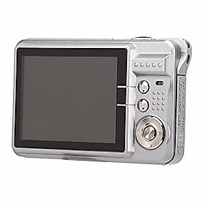 Digital Camera, Builtin 4K Antishake Rechargeable Compact Camera with Fill Light for Photography (Silver)
