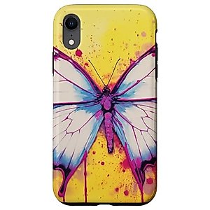 iPhone XR Yellow Butterfly Case