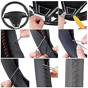 Car Steering Cover for V-olvo S80 2004 2005 XC70 2004-2010 S60 2004-2010 XC90 2004-2006 Car Steering Wheel Sleeve,Green