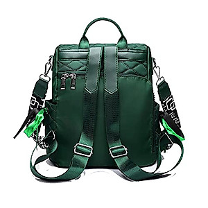 LTDH Women Backpack Purse Anti Theft Rucksack Portable Shoulder Large Travel Daypack For Girls (Green), 28*14*30CM