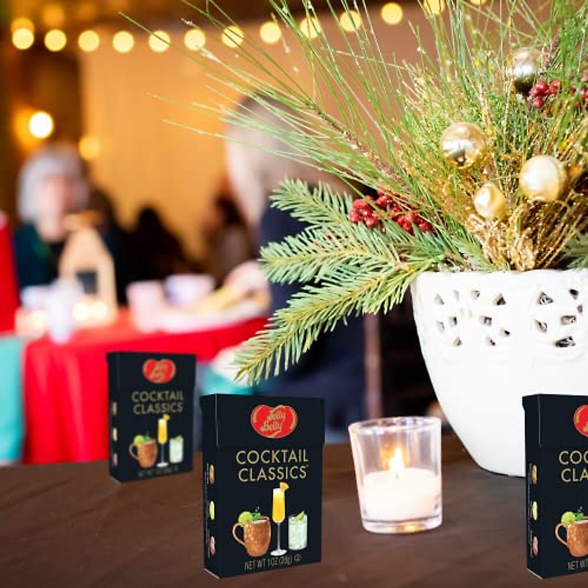 Gourmet Non-Alcoholic Cocktail Flavored Jelly Beans, Delicious Mocktail Candies, Fun Gift Sets for Bachelorette Parties, Party Favors, and Easter Basket Stuffers, Pack of 6