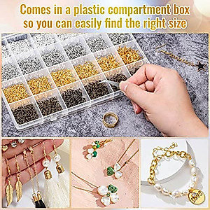 2840 Pieces Jump Rings for Jewelry Making, Shynek Open Jump Rings for Jewelry Making Supplies, Crafts and Keychains(4mm 5mm 6mm 7mm 8mm 10mm)