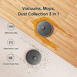 Dreametech Z10 Pro Robot Vacuum and Mop with 3D Obstacle Avoidance, Self Emptying for up to 65 Days, 4000 Pa Suction Power & Smart Mapping, Wi-Fi Connected, Compatible with Alexa