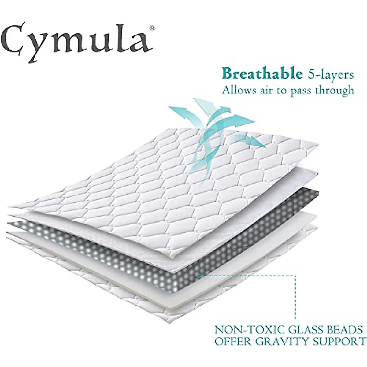 CYMULA Weighted Blanket Kids 10 Pounds (40''*60'' Throw Size) - Cooling Breathable Children Heavy Blankets Summer Winter - Ultra Microfiber Soft Comfort with Glass Beads - Gifts for Boys/Girls