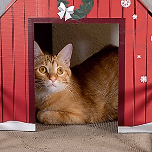 Kitty City Barn Double Decker Scratch House, Cat Scratcher