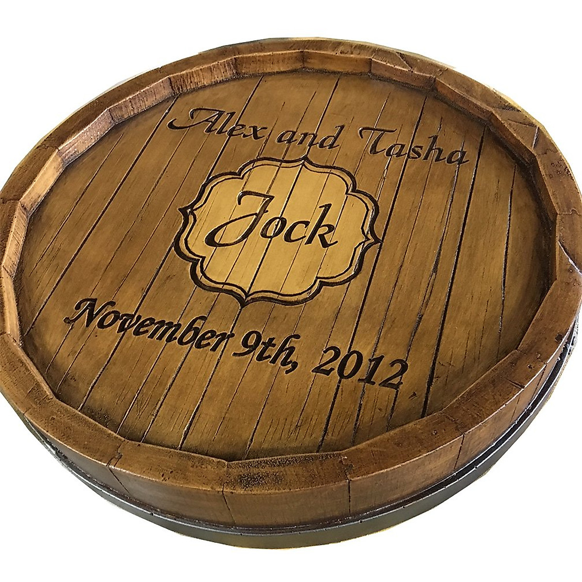 Wine Barrel Monogram and Personalized Lazy Susan