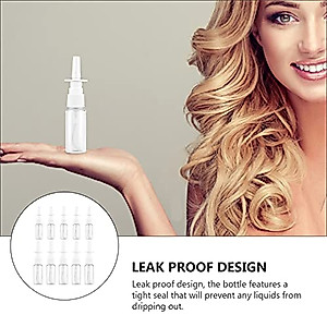 10Pcs Empty Nasal Spray Bottles Plastic Nasal Sprayer Refillable Clear Spray Bottles Containers Pot Fine Mist Sprayer Atomizers Transparent Makeup Cosmetics Essential Oils 10m and 20ml