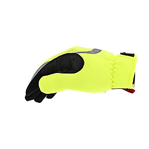 Mechanix Wear: Hi-Viz FastFit Work Gloves with Secure Fit Elastic Cuff, Reflective and High Visibility, Touchscreen Capable, Safety Gloves for Men, Multi-Purpose Use (Fluorescent Yellow, Medium)