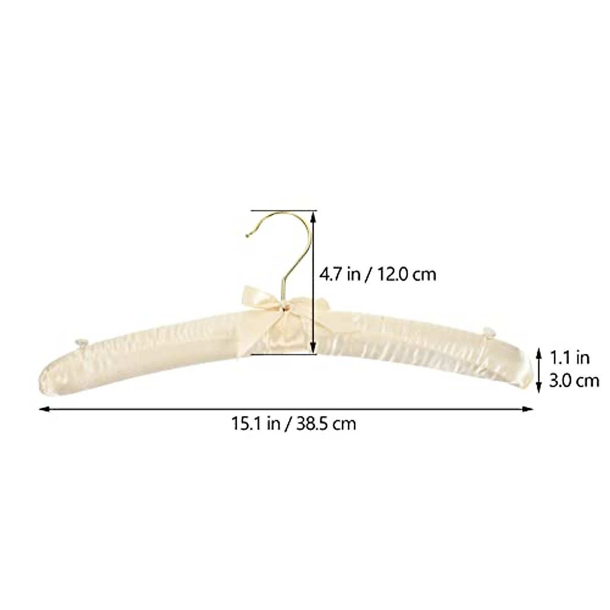 Garneck 10pcs Hanger Bridal Coats with Shoulder Costume for Coat Heavy Bridesmaid Shop Dress Pant Non- Bump Slip Satin Non- Slip Sponged No Skirt Covers Canvas Anti Silk