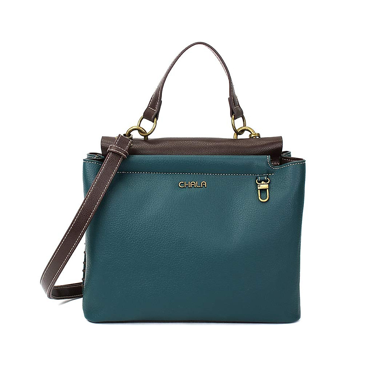 CHALA Charming Satchel with Adjustable Strap - Cardinal - Turquoise