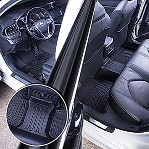 orealtrend Black Floor Mats Liners Replacement for Fusion/Lincoln MKZ 2017 2018 2019 2020 Heavy Duty All Weather Guard Front and Rear Car Carpet-Custom Fit-Tough Odorless