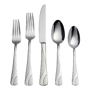 Oneida River 20 Piece Everyday Flatware, Service for 4 18/0 Stainless Steel, Silverware Set