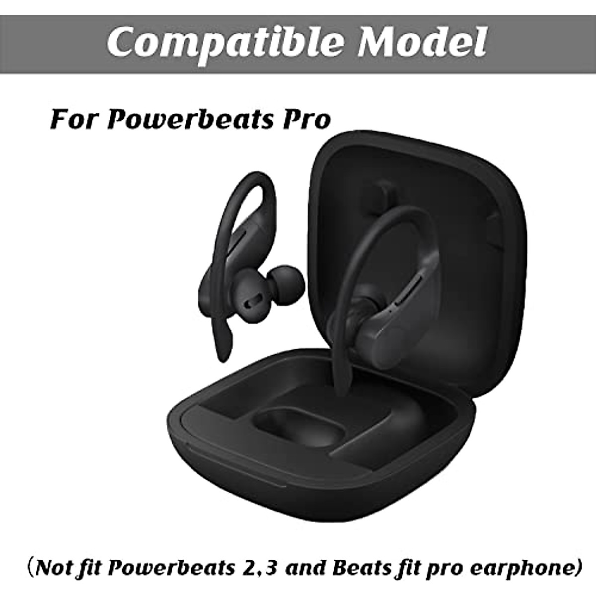 Replacement Silicone Ear Tips Earbuds Buds Set Compatible with Beats by dr dre Powerbeats Pro Wireless Earphones (Red)