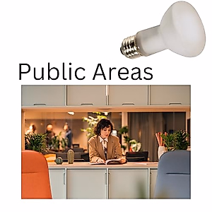 Satco S4886 50 Watt Shatter-Proof R20 Incandescent Bulb - Frosted, 2000 Hours, 300 Lumens, Medium Base, 120V - 6 Bulbs Pack