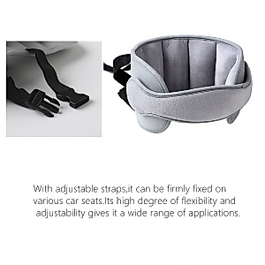 RUITASA Car Seat Head Support Band, Safety Car Seat Neck Relief, Adjustable Child Car Seat, Infants and Baby Head Support(Gray)
