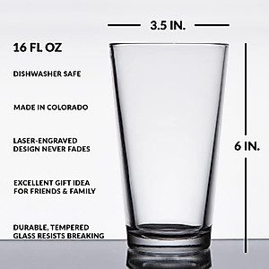 GOD ZILLA Engraved Pint Glass | Iconic Monster Designs | Classic Film & TV | Perfect Collectible for Epic Movie Fans
