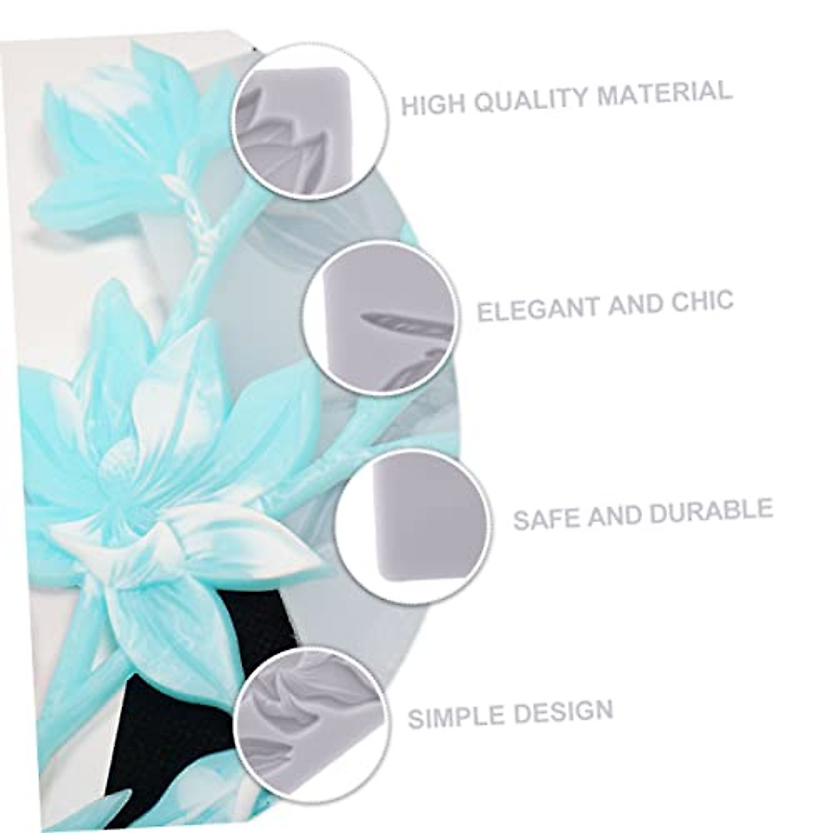 COHEALI Chocolate Molds 1pc Camellia Silicone Mold Cake Stencil Ring Making Tools Accessory Tray Resin Casting Charm Holder for Necklace Camellia Ornament Making Tool Camellia Epoxy Mold