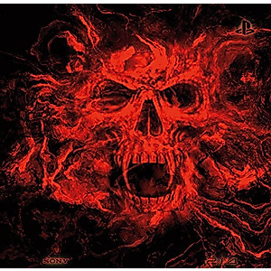 Skin Ps4 PRO - Skull Flames RED - Limited Edition Decal Cover ADESIVA Playstation 4 Slim Sony Bundle