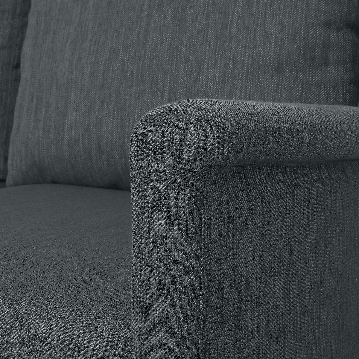 Christopher Knight Home Dupont 3 Seater Sofa, Charcoal + Espresso