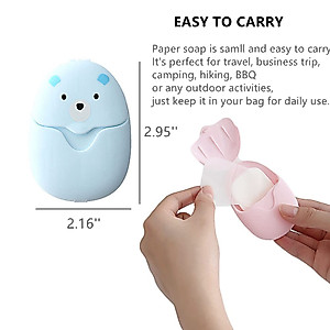 Zycyl Portable Soluble Soap Paper, Mini Disposable Soap Sheets Foaming Hand Washing Bath Scented Paper Soap for Indoor, White 50 Count (Pack of 6)