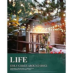 ACOHOOK 100FT Globe Outdoor Lights String, Dimmable LED Patio String Light with 34 G40 Shatterproof Plastic Bulbs, Waterproof Commercial Hanging Lights for Outside Party Porch Backyard Bistro