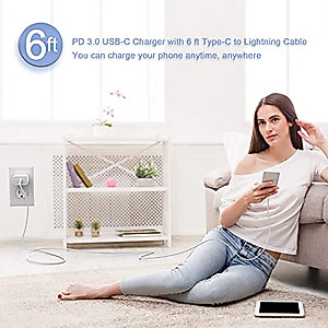 3 Pack iPhone 14 13 Fast Charger [Apple MFi Certified], 20W PD USB C Wall Charger Adapter with 6FT Type C to Lightning Cable Compatible with iPhone 14/13/12/Pro/Pro Max/XS/X/SE and More