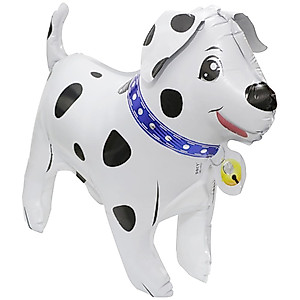 4D Animal Dog Airwalker Walking Balloons Standing Pet Puppy Dog Balloon Dalmatian Balloon For Party Supplies Birthday Decoration, 4 pcs 21'' Self-Stand Doggy Mylar Foil Balloons