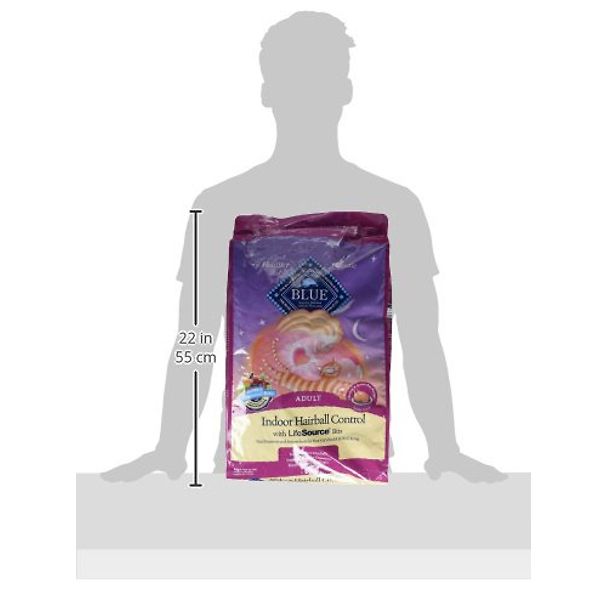 Blue Buffalo Tastefuls Natural Dry Food for Adult Cats, Hairball Control, Chicken & Brown Rice Recipe, 15-lb. Bag