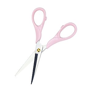 Koqye Multipurpose Stylish Pink Scissors, Stainless Steel Scissors with Acrylic Handle Stationery Paper Cutting Tool for Office, Home, School (Pink)