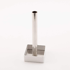 Prettyard Square Shape Aluminium Alloy Pineapple Cake Mold (Small Cake Mold) with Stainless Steel Pusher & Lifter Press Set DIY Dessert Molds Cookie Cutter (10xMolds+1xPress)