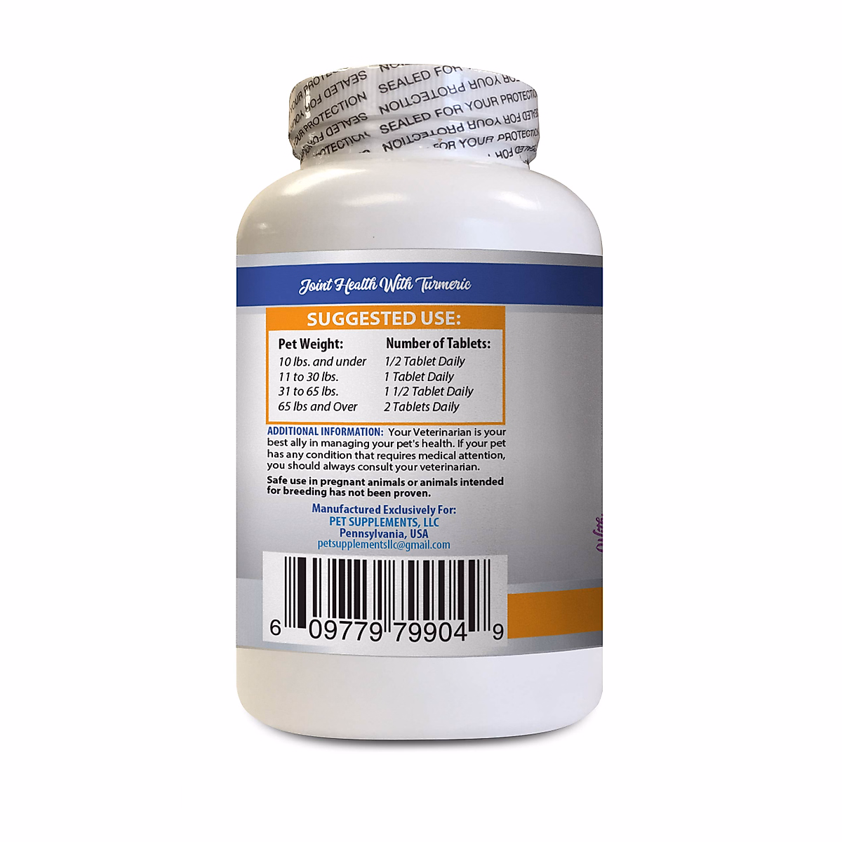 cat Joint Pain Relief - PET Joint Health - Dogs and Cats - Turmeric and MSM - Increase Mobility - Decrease Inflammation - Premium - cat glucosamine chondroitin - 3 Bottles (180 Tablets)