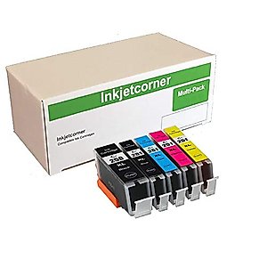 Inkjetcorner Compatible Ink Cartridges Replacement for PGI-250XL CLI-251XL for use with MG6420 MG5520 MG5522 MX922 MG5420 MG5422 (5-Pack)