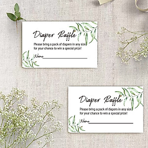 FARHTINANFX Diaper Raffle Tickets for Baby Shower 3.5" x 2" with Name Line, for Girl or Boy Baby Shower Invitations, Baby Shower Games(50 Pack)