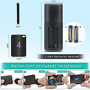 Key Finder, Stick on TV Remote Control Finder | Find My Keys Device, 4 Pack Wireless Car Key Finders That Make Noise | 115ft Range 85dB RF Key Tracker, Phone/Wallet Finder with 4 Item Locator Tags