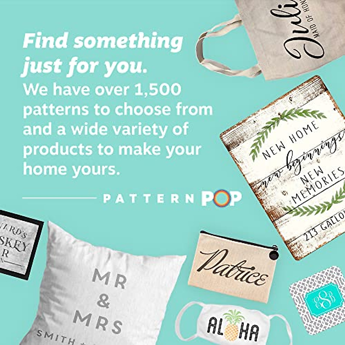Pattern Pop Personalized Infinity Symbol Couples Mini Throw Pillow - Measures 9.5 Inches X 9.5 Inches (Insert is Included) Complete Very Small Throw Pillow