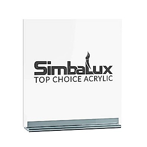 SimbaLux Acrylic Sheet Clear Cast Plexiglass 12” x 12” Square Panel 1/2” Thick (13mm) Transparent Plastic Plexi Glass Board with Protective Paper for Signs, DIY Display Projects, Craft, Easy to Cut