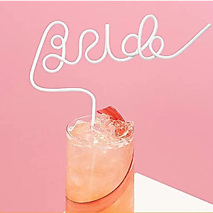 Bachelorette Party Decorations Straws White Bride Straw,Bride to Be Gift Bridal Shower Favors