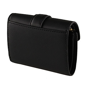 Michael Kors Carmen Medium Flap Wallet (Leather, Black)