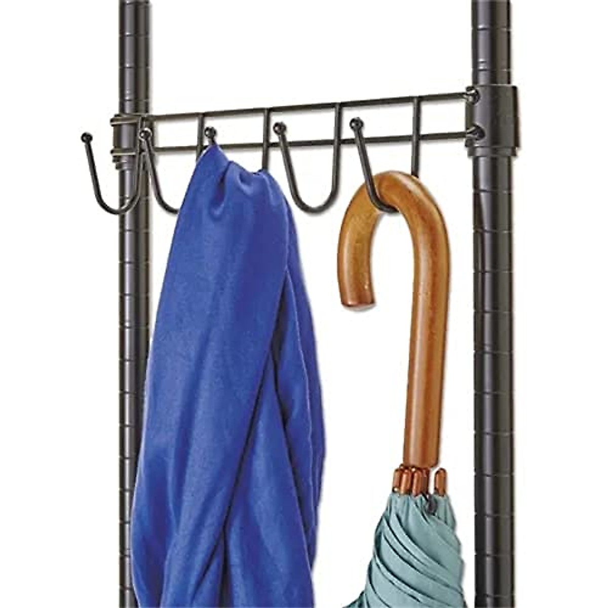 n/a Wardrobe Clothes Storage Rack Wire Shelving Garment Rack Black Stand Floor Hanger Storage