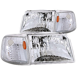 Anzo USA 111119 Ford Ranger Clear With Amber Corners Headlight Assembly - (Sold in Pairs)