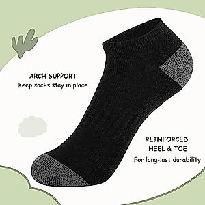 Comfoex 10 Pairs Boys Socks 4-6 6-8 8-10 Years Old Low Cut Ankle Athletic Socks For Kids Short Half Cushioned Socks
