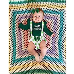 Von kilizo St Patricks Day Baby Girl Outfit Infant Baby Girl Clothes 6-9 Month Baby St Patricks Day Outfit Girl Baby Girl Summer Clothes Baby Girls Clothing Baby Girl St Patrick Day Outfit