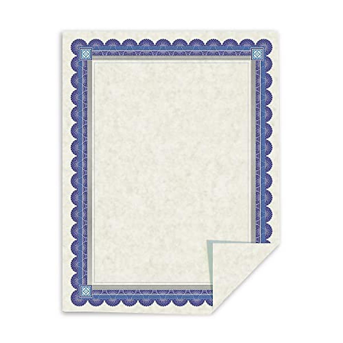 Southworth® Foil Enhanced Preprinted Certificate Refills, 8 1/2" x 11", Ivory/Silver/Blue, Pack Of 15