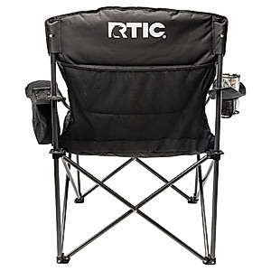 RTIC Big Bear Chair, Black/Camo, Portable Outdoor Camping Chair with Arm Rest, Folds Quickly for Easy Storage, 400lb Max Weight Capacity