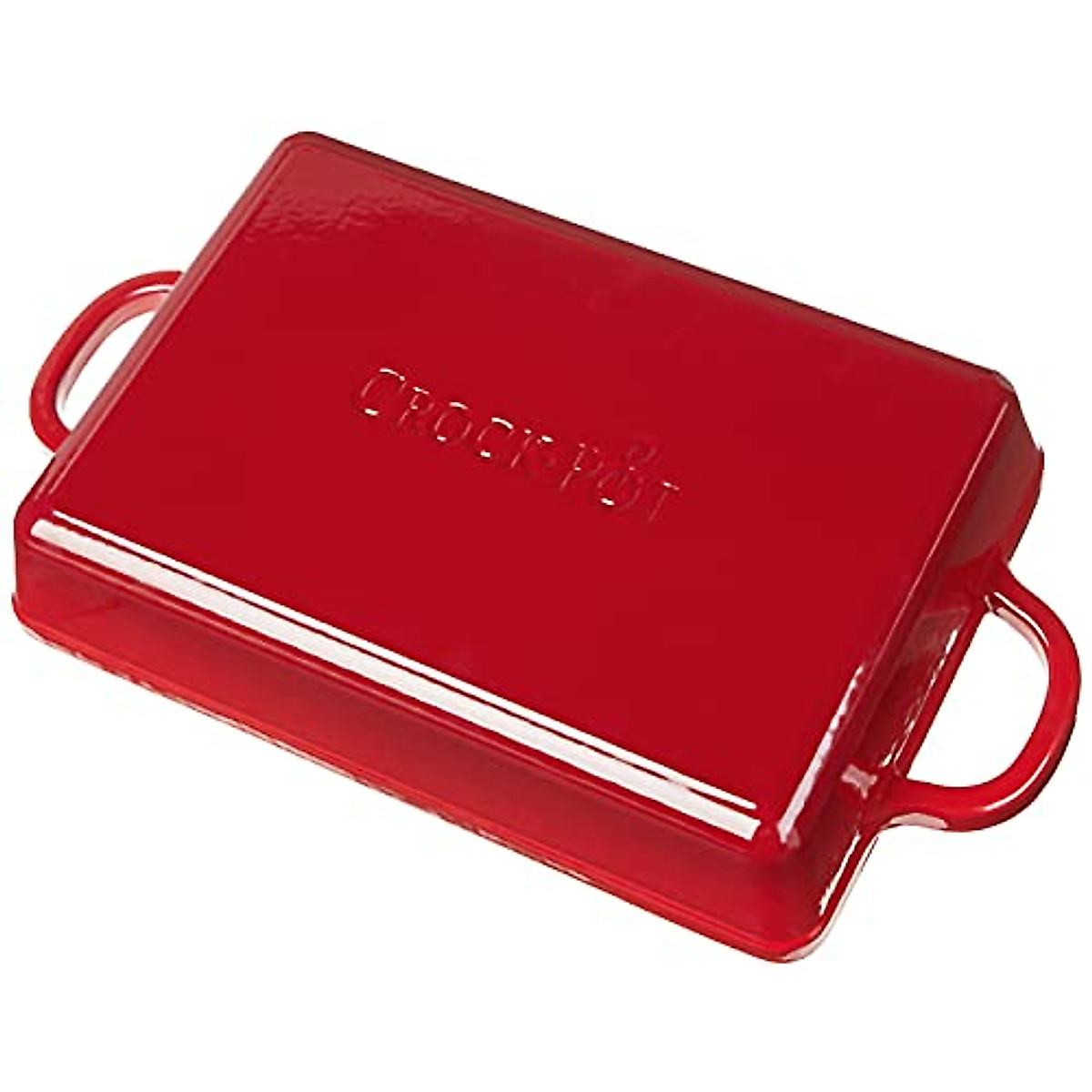 Crock Pot Artisan 13 Inch Enameled Cast Iron Lasagna Pan, Scarlet Red