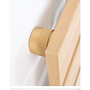 Miwaimao Headboard stoppers for Adjustable Bed - headboard stabilizer stoppers Bed Wall,Adjustable Threaded Bed Frame Anti-Shake Tool for Bed,Easy Install (Color:Wood Color,Size:2 × Small)