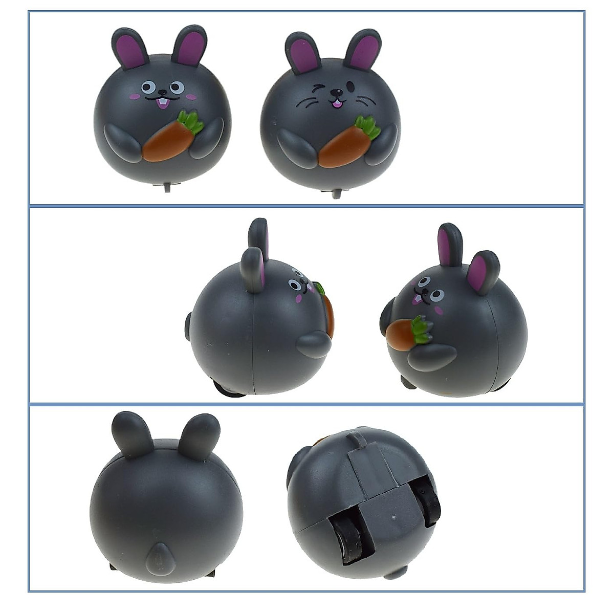 Ai-Fun 6PCS Easter Pull Back Cars Bunny Cars Rabbit Fun Toy Vehicles for Easter Party Favors Animal Car Toddler Toys for Kids 3-8 Years old