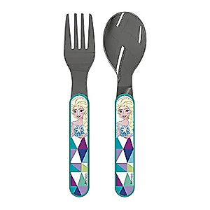 Zak Designs Disney Frozen Kids Dinnerware 5 Piece Set Includes Plate, Bowl, Tumbler and Utensil Tableware, Non-BPA Made of Durable Material and Perfect for Kids