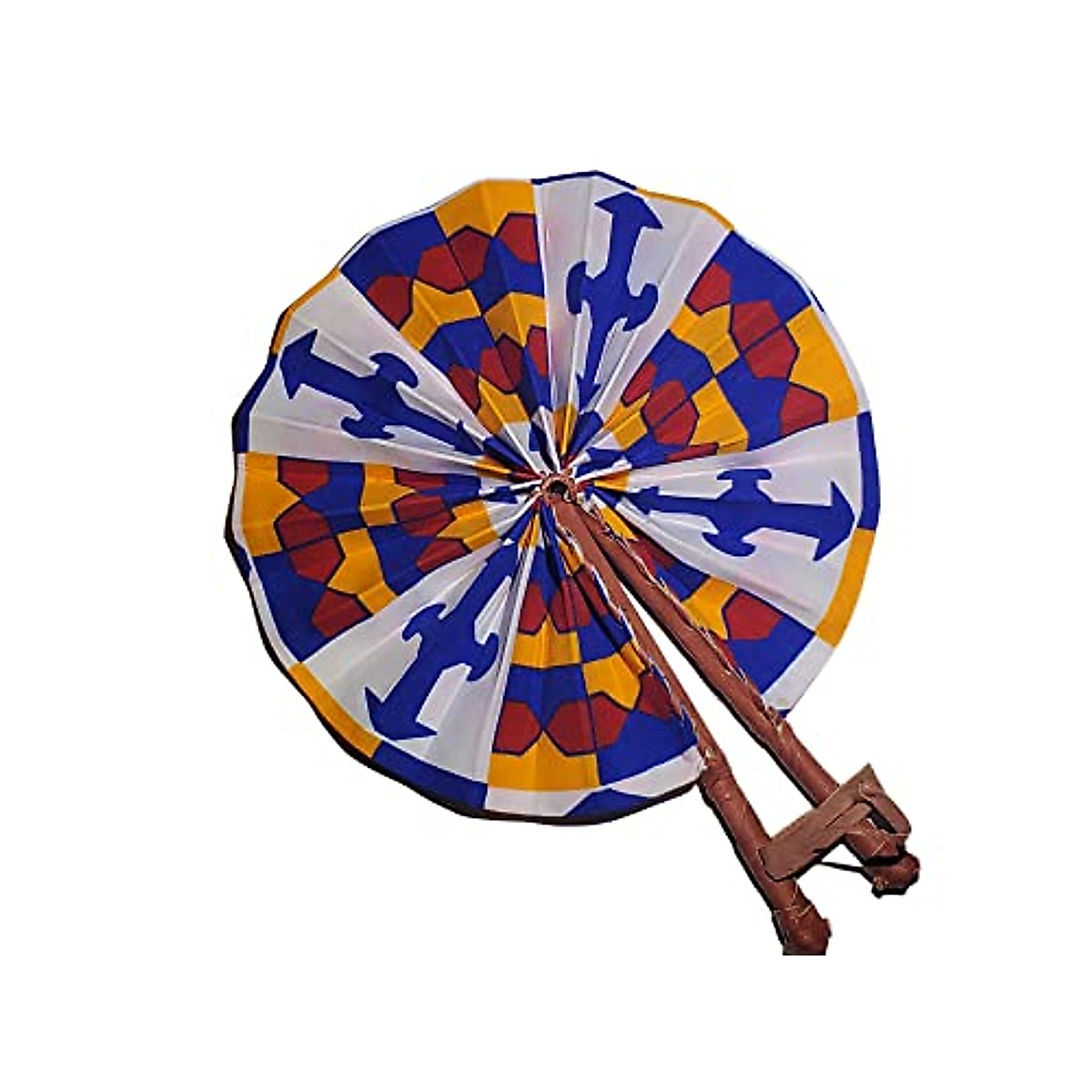 African Fabric Folding Fan/Church fan/Ankara fan/Leather folding fan/Wedding fan/Sport fan/Multicolor African fan/Pouch Included!